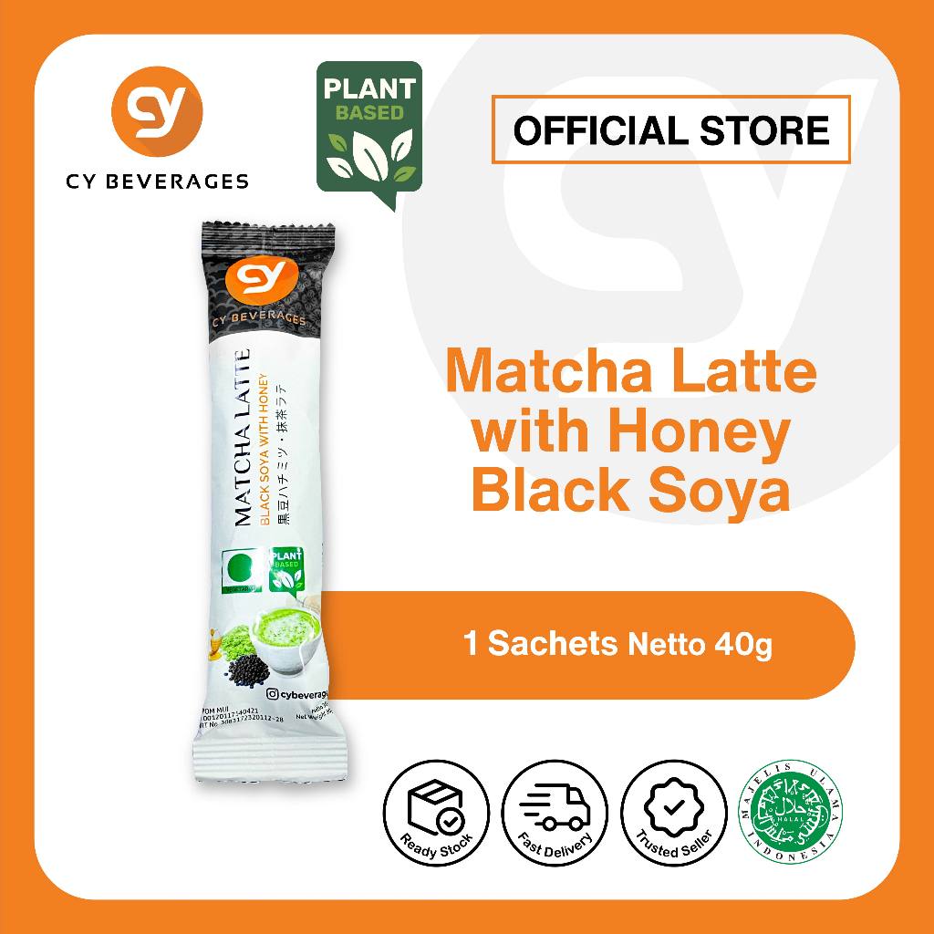 Jual CY Matcha Latte Black Soya With Honey 1s | Shopee Indonesia