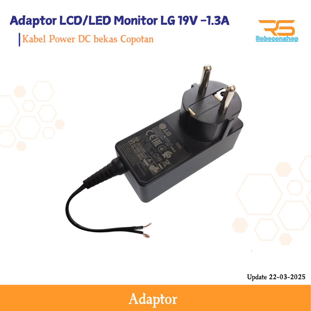 Jual Adaptor LCD/LED Monitor LG 19V -1.3A Kabel Power DC bekas Copotan | Shopee Indonesia