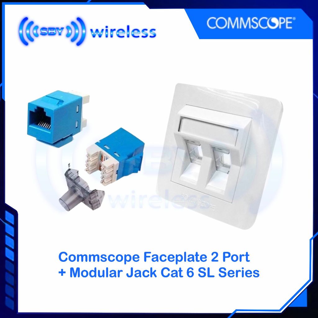 Jual LENGKAP Faceplate 2 Port With Modular Jack Cat 6 SL Series ...