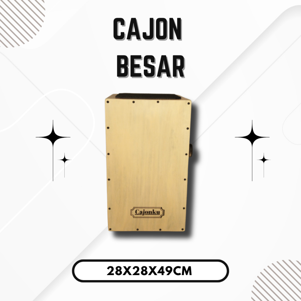 Jual Cajon Besar Kajon Besar 28x28x49cm Natural Series Cajon Drumbox ...