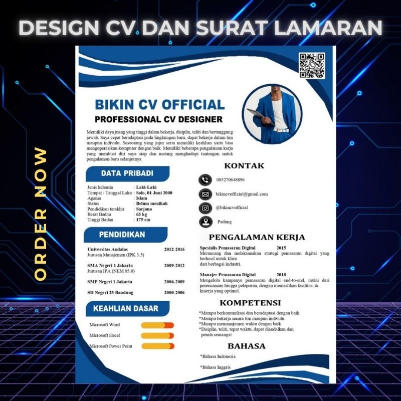 Jual Jasa Pembuatan CV Kerja Professional | CV dan Surat Lamaran Kerja | Design CV Cepat dan ...