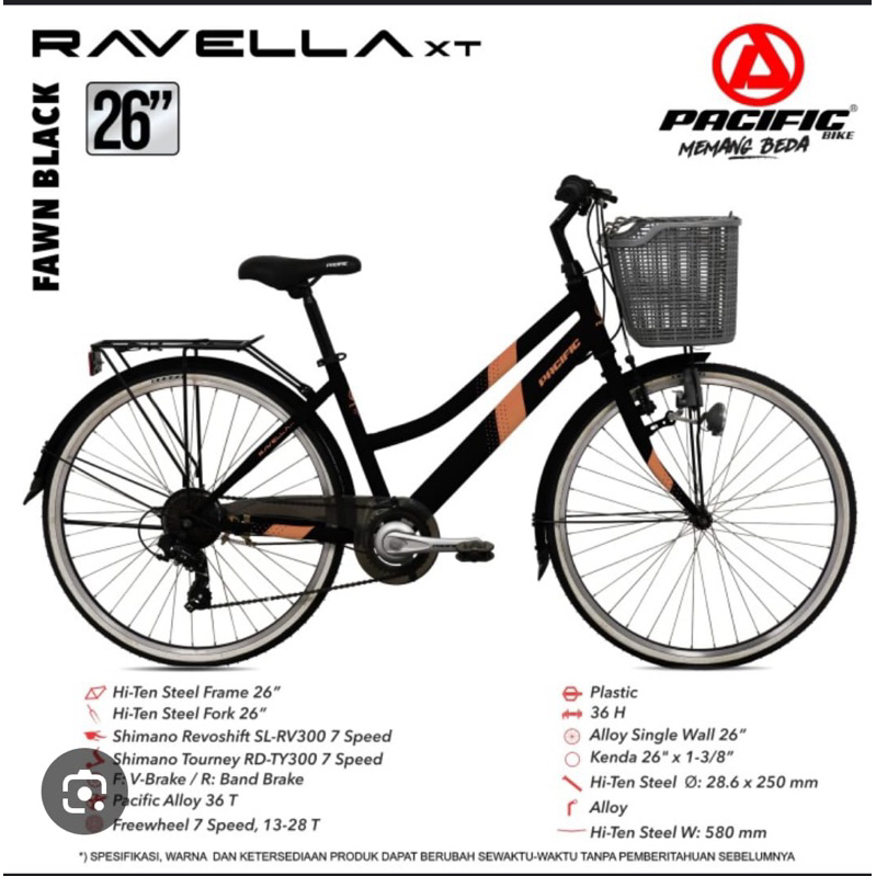 Jual SEPEDA PACIFIC 26 CTB RAVELLA XT - FAWN BLACK | Shopee Indonesia