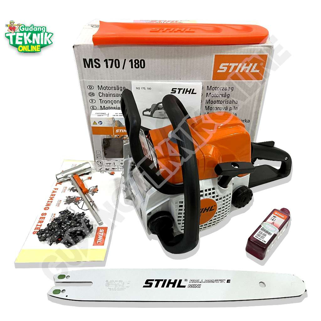 Jual Chainsaw STIHL MS170/MS180 MS172 MS182 14" 16" 2Tak Mesin Gergaji Potong Kayu Chainsaw ...