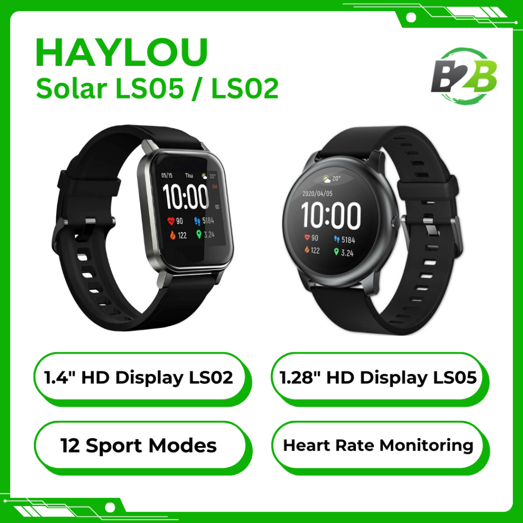 Jual HAYLOU Solar Smart Watch LS05 / LS02 HD Display 12 Sport Modes ...