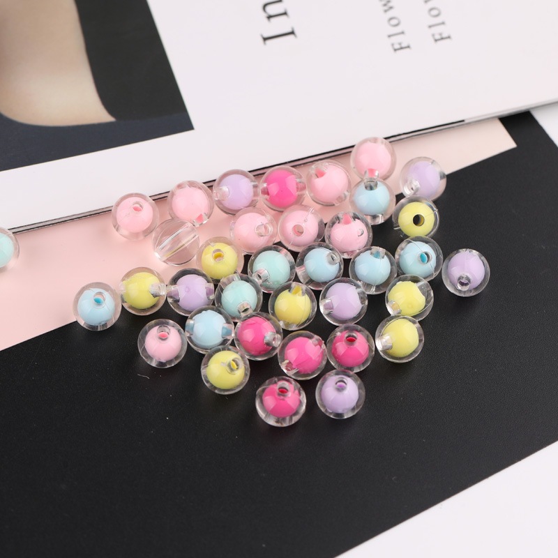 Jual 10 gr Manik-manik isi warna Inside Color Beads - BULAT 8 mm ...