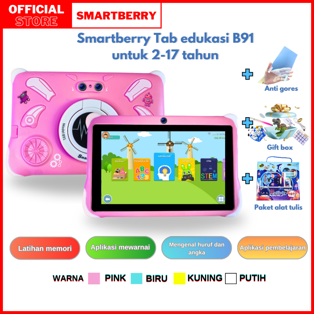 Jual SMARTBERRY TAB B91 SMART2030 KIDS STUDY / Anak / Edukasi / 7 Inch ...