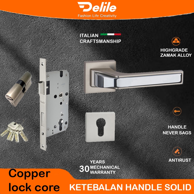 Jual Handle Pintu Set / DELILE 5204/ZM525 MSN/CP / Gagang Pintu Pisah ...