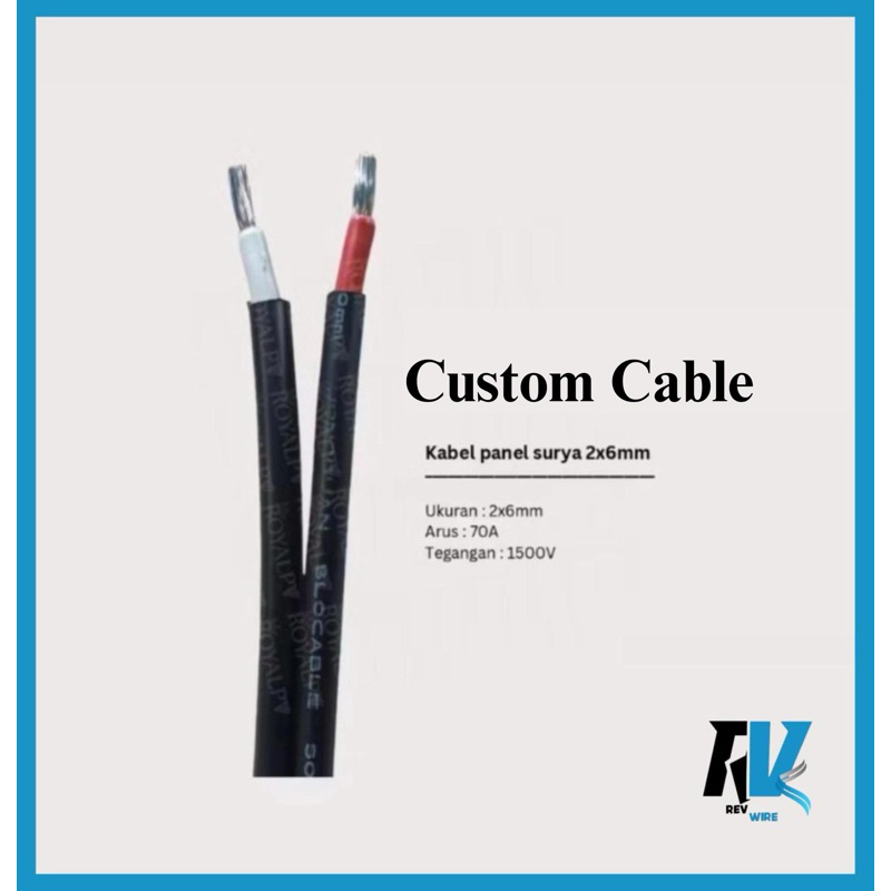 Jual Kabel panel surya 2x6mm, kabel solar panel 2x6mm, kabel solar cell ...
