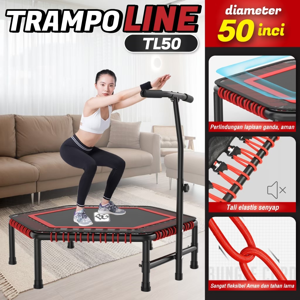 Jual HTD Sport Trampoline Dewasa Gym Alat Olahraga Lompat KUAT HINGGA 200KG Elastis Berkualitas ...