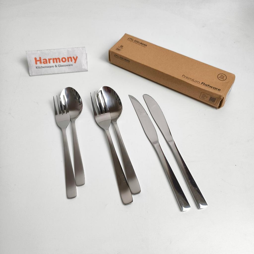 Jual Edelmann ESSEN Premium Tableware 18/0 Sendok Garpu Pisau Steak ...