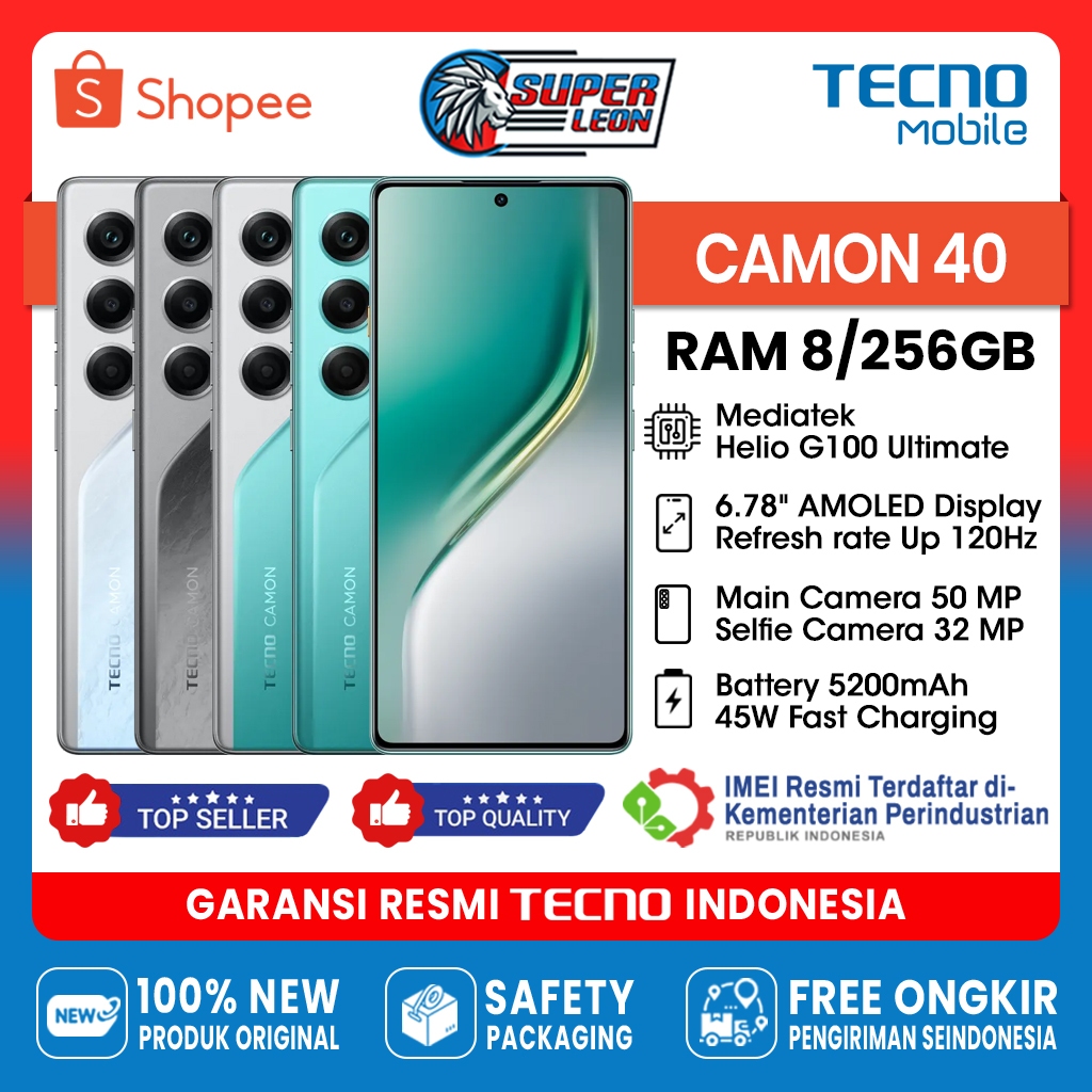 Jual Tecno Camon 40 [8GB+128GB] [8GB+256GB] - Garansi Resmi 1 Tahun ...