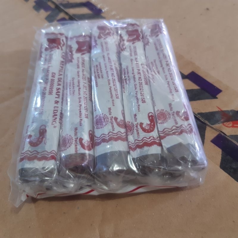 Jual Terasi Udang Cap Kepala Dua Sapi Ukuran Kecil Panjang Isi 5 Pcs ...