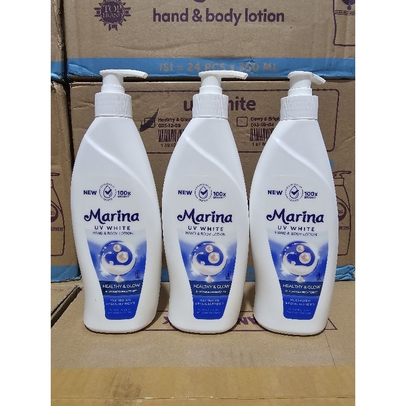 Jual 3PC Marina Healthy & Glow Body Lotion PUMP 350ML LINK 3PC | Shopee ...