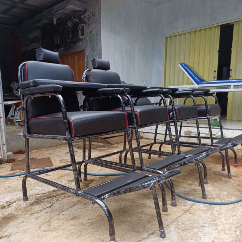 Jual kursi pangkas rambut hitam list merah | Shopee Indonesia