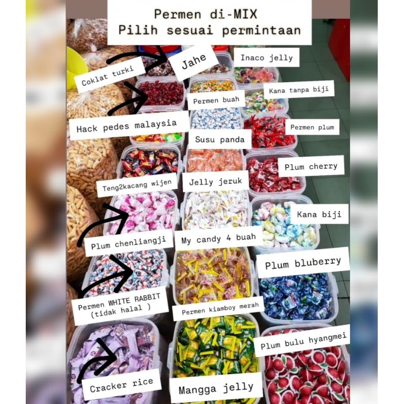 Jual permen diMIX campur sesuai permintaan | Shopee Indonesia