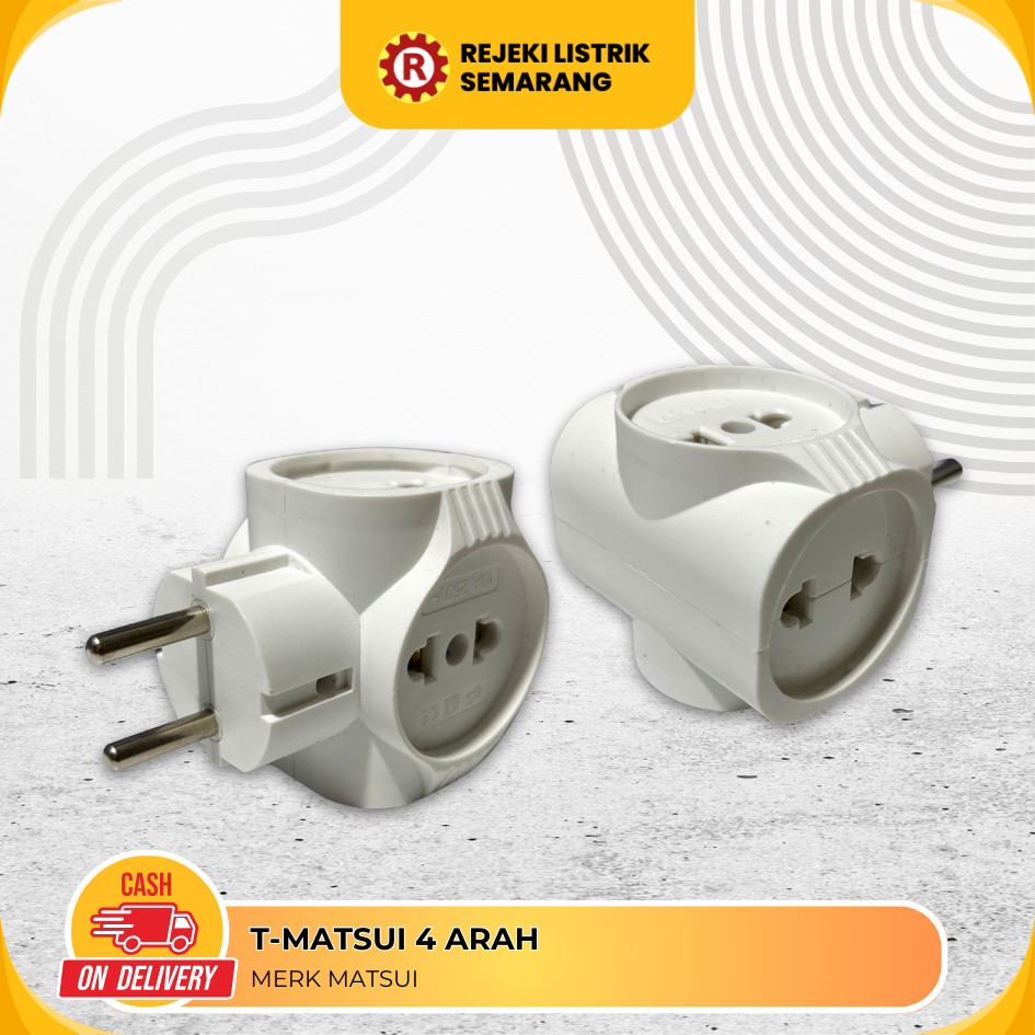 Jual STEKER T-MULTI 4 LUBANG MATSUI, T LISTRIK, SAMBUNGAN T 4 ARAH ...