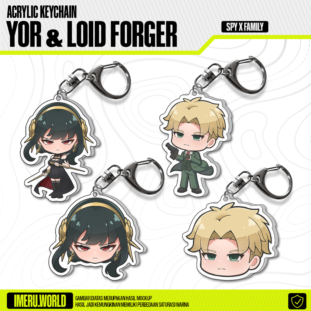 Jual Keychain Gantungan Kunci Akrilik Anime Spy x Family Seri 2 Yor ...
