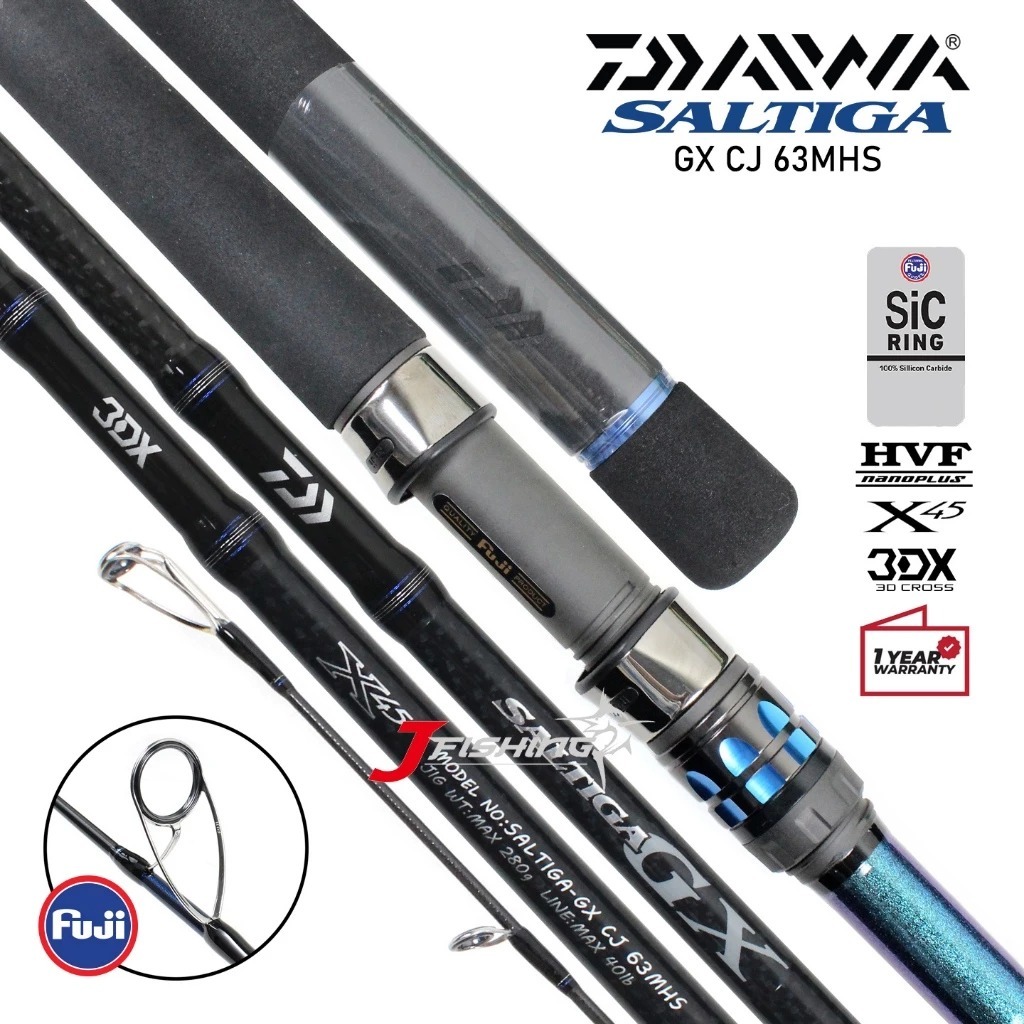 Jual Joran DAIWA Saltiga GX CJ 18 | 63MHS| 64MS | 62HS | Jigging | Resmi | Shopee Indonesia