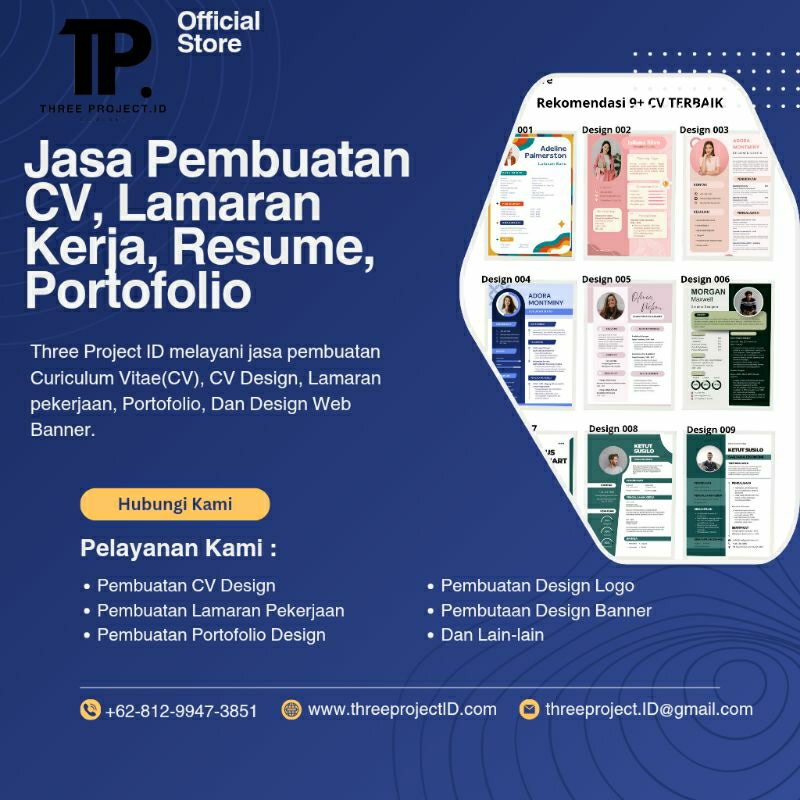 Jual (50++ Template CV terbaik) Jasa Pembuatan CV | Jasa Desain CV | Jasa CV | Hitungan Jam ...