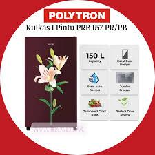 Jual KULKAS 1 SATU PINTU ONE DOOR REFRIGERATOR POLYTRON PRB 157 PRB157 ...