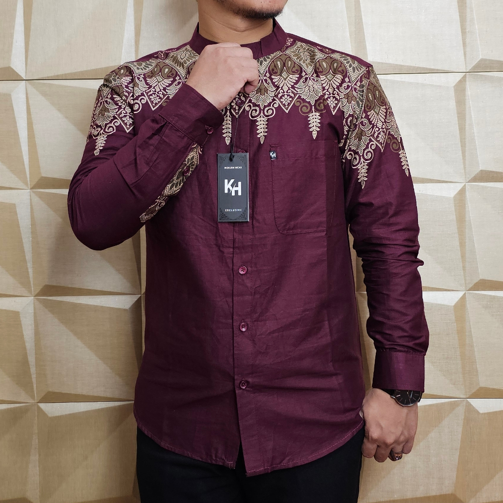 Jual Kemko KH Kemeja Koko Pria Dewasa Batik Terbaru Lengan Panjang ...