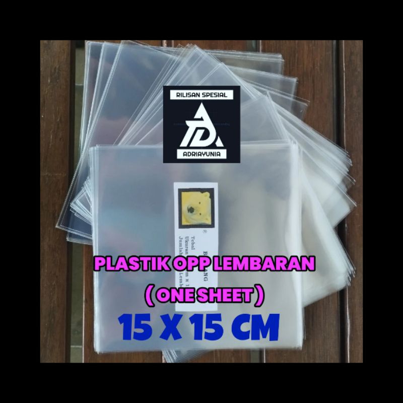 Jual Plastik Opp 15x15 Lembaran - Plastik Opp 15 x 15 One-Sheet ...