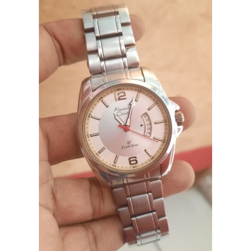 Jual Jam tangan pria ac original rantai stainless mulus murah | Shopee ...