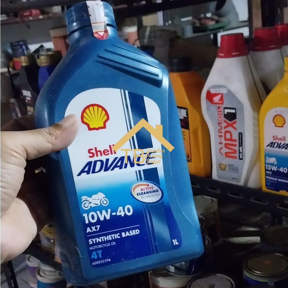 Jual Oli Mesin Motor Shell Advance 4T AX7 10W-40 Synthetic Based Ori 1 ...