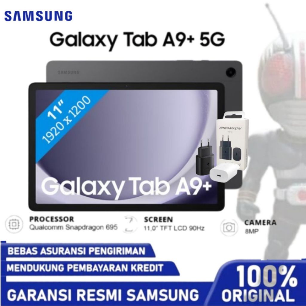 Jual SAMSUNG TAB GALAXY A9 PLUS 5G SM-X216B 8/128GB 11inc GARANSI RESMI | Shopee Indonesia