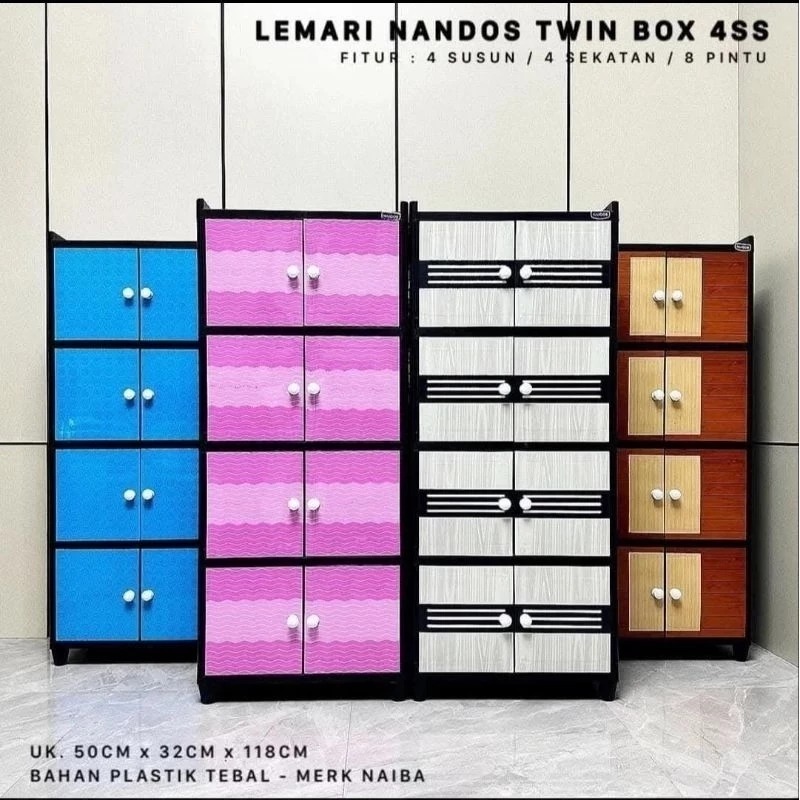 Jual NANDOS TWIN BOX FIT - Lemari Pakaian Minimalis Naiba Swing Lemari Plastik Lemari Baju ...
