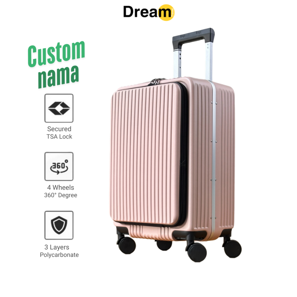 Jual Dream Koper 20 inch - 24 inch Free Custom Nama & Logo TSA Lock ...
