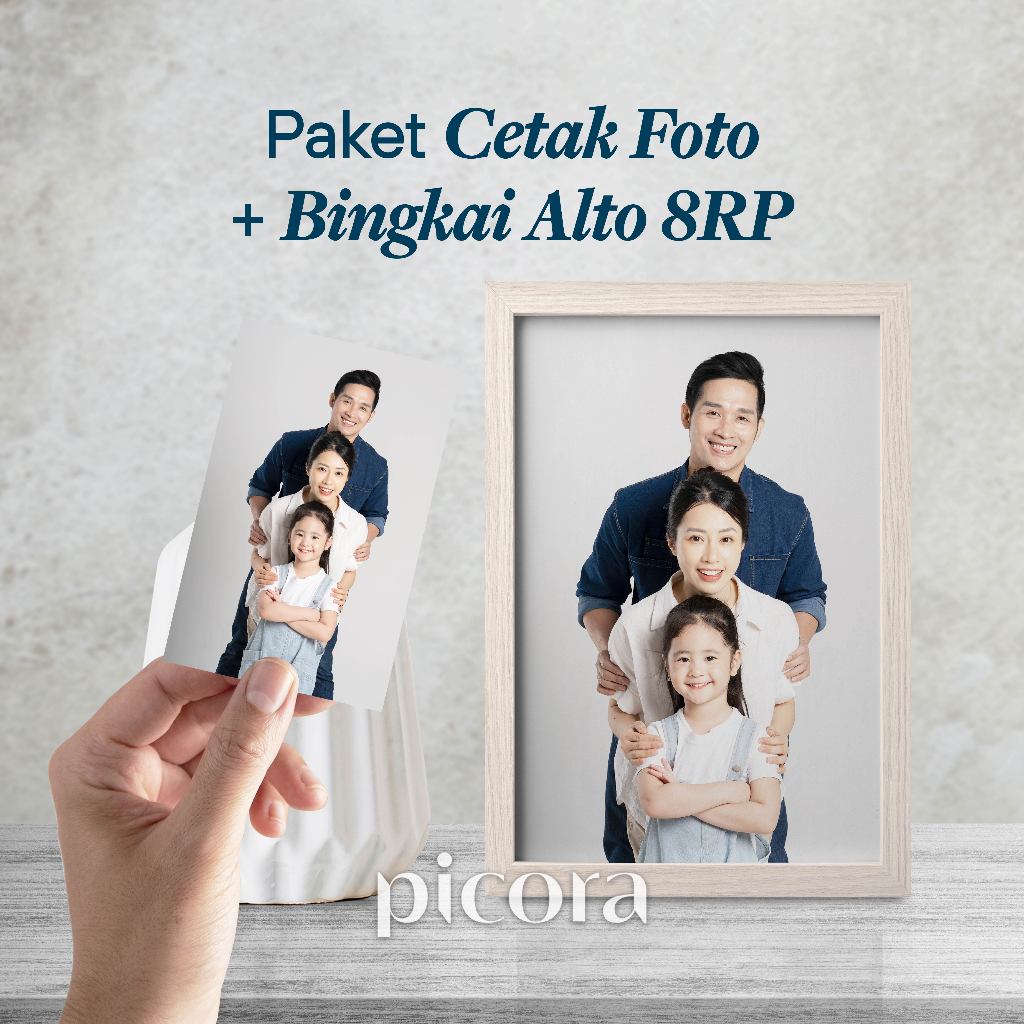 Jual PICORA Paket Cetak Foto + Bingkai ALTO 8RP (20x30cm) Pigura Frame | Shopee Indonesia