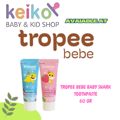 Jual Tropee Bebe Baby Shark Toothpaste 60gr | Shopee Indonesia
