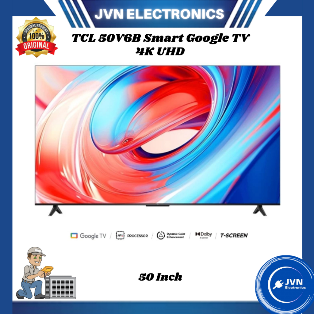 Jual TCL 50V6B 50 Inch Smart Google TV 4K UHD | Shopee Indonesia