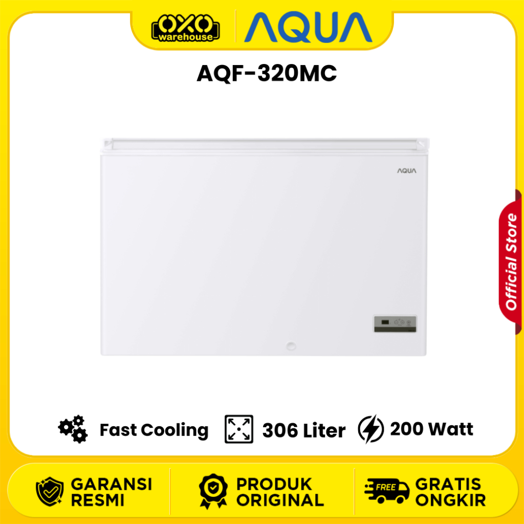 Jual AQUA Chest Freezer AQF-320MC Lemasi Es Ukuran Besar 306 Liter Low ...
