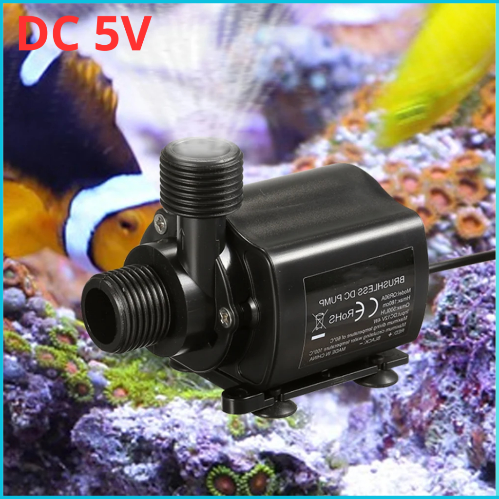 Jual COD Cepat DECDEAL Pompa Air Aquarium Ikan Water Fountain Submersible Pump 4W - QR90A ...