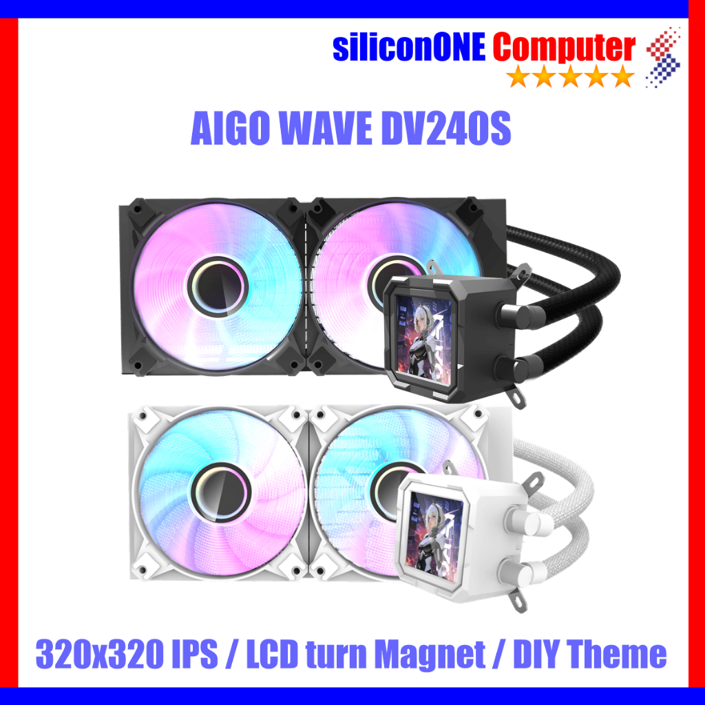 Jual Aigo Wave DV240S IPS Screen CPU Cooler Liquid Digital 320x320 ...