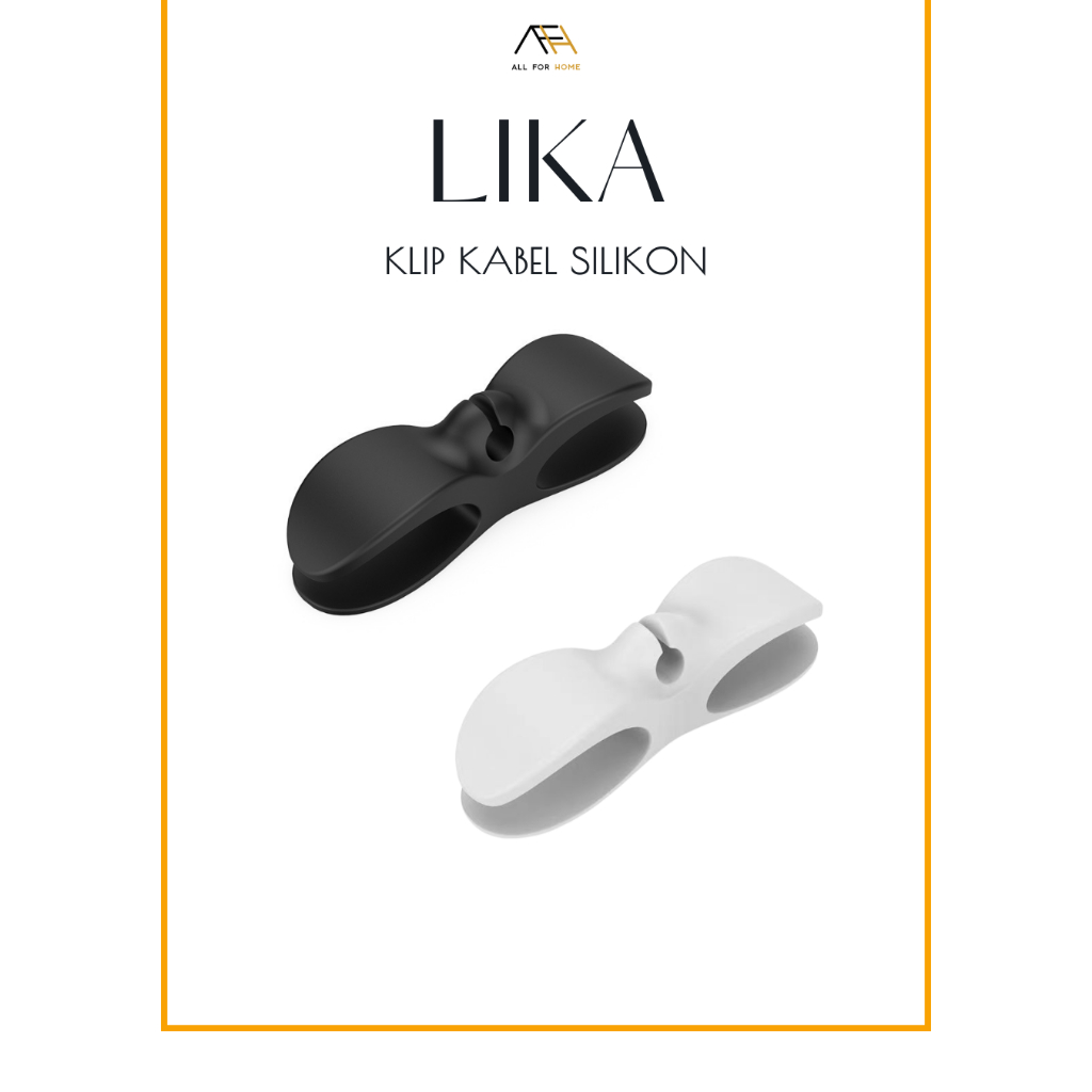 Jual AFH LIKA Cable Clip Organizer / Penjepit Silikon Klip Kabel Alat ...