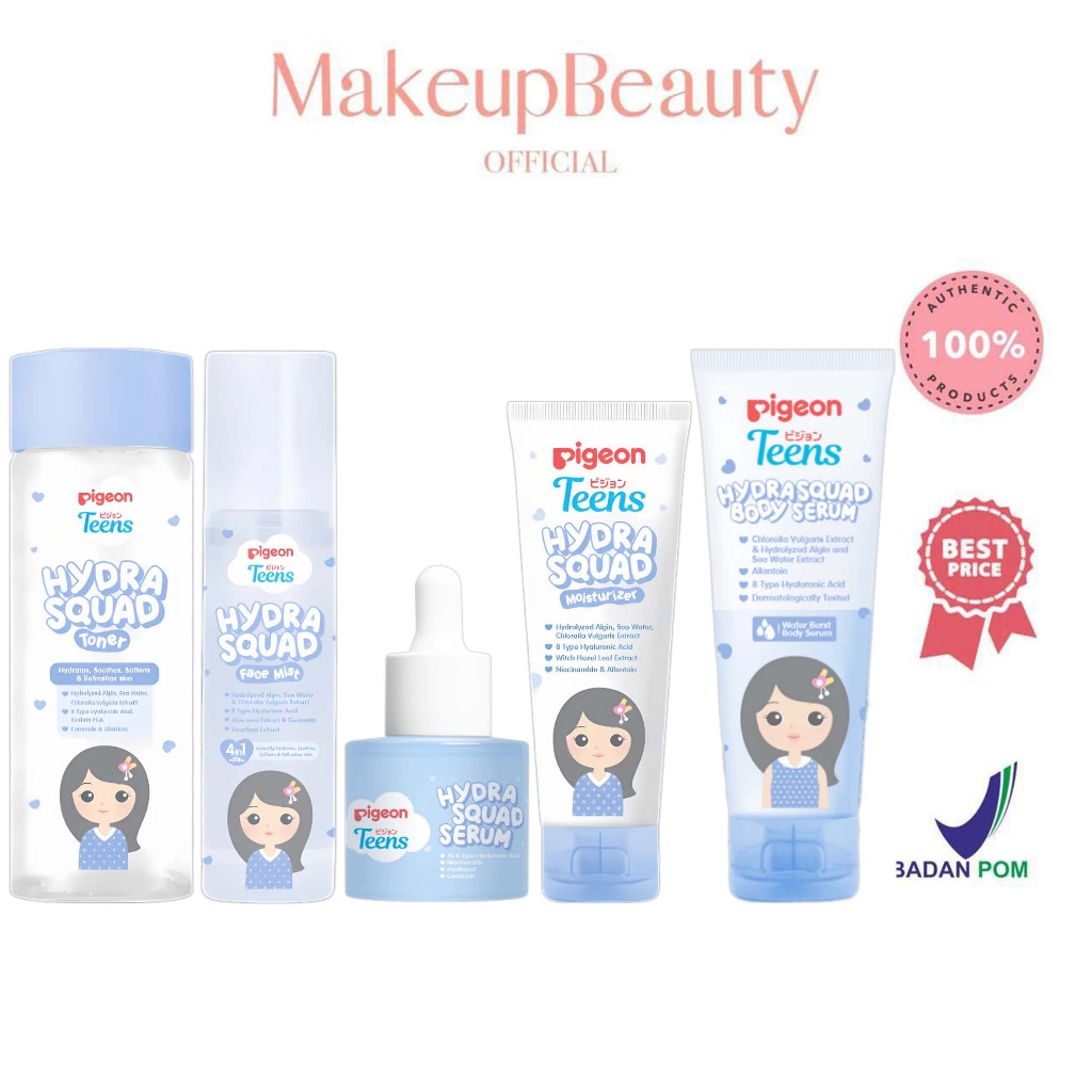 Jual PIGEON Teens Hydra Squad - Toner | Face Mist | Serum | Moisturizer ...