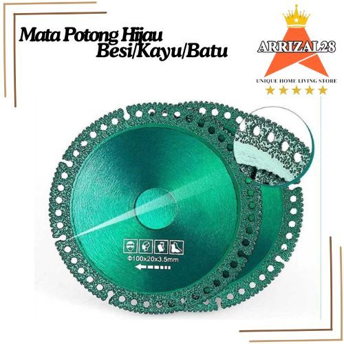 Jual *MATA GERINDA HIJAU GERIGI BESI/KAYU/BATU CUTTING DISC DIAMOND SAW ...
