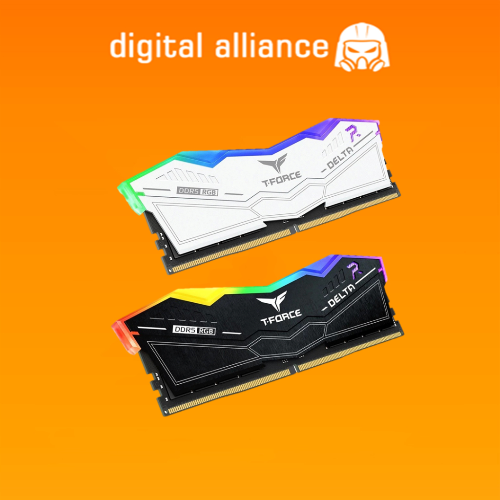 Jual TEAM TFORCE DELTA RAM LONGDIMM DDR5 32GB (16GBX2) PC7200 RGB WHITE ...