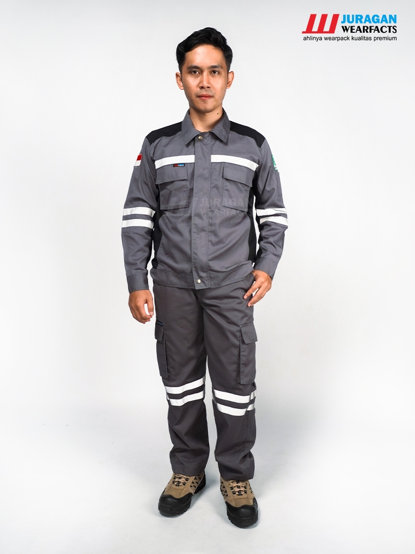 Jual Juragan Wearfacts - Wearpack Safety Setelan Warna Abu Hitam ...