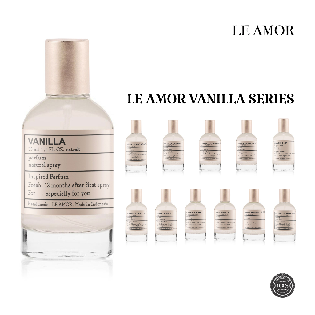 Jual Le amor - Parfum BEST SELLER VANILLA SERIES | Shopee Indonesia