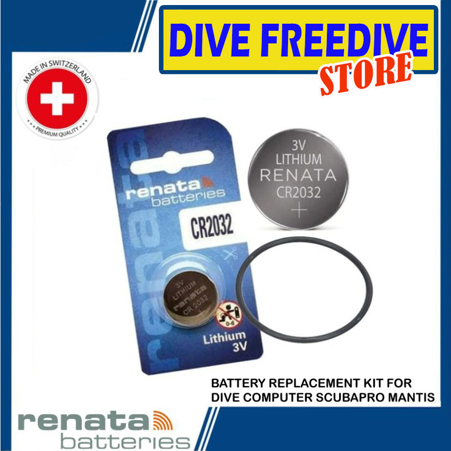 Jual Battery Replacement Kit Renata CR2032 Smartwatch Scubapro Mantis ...