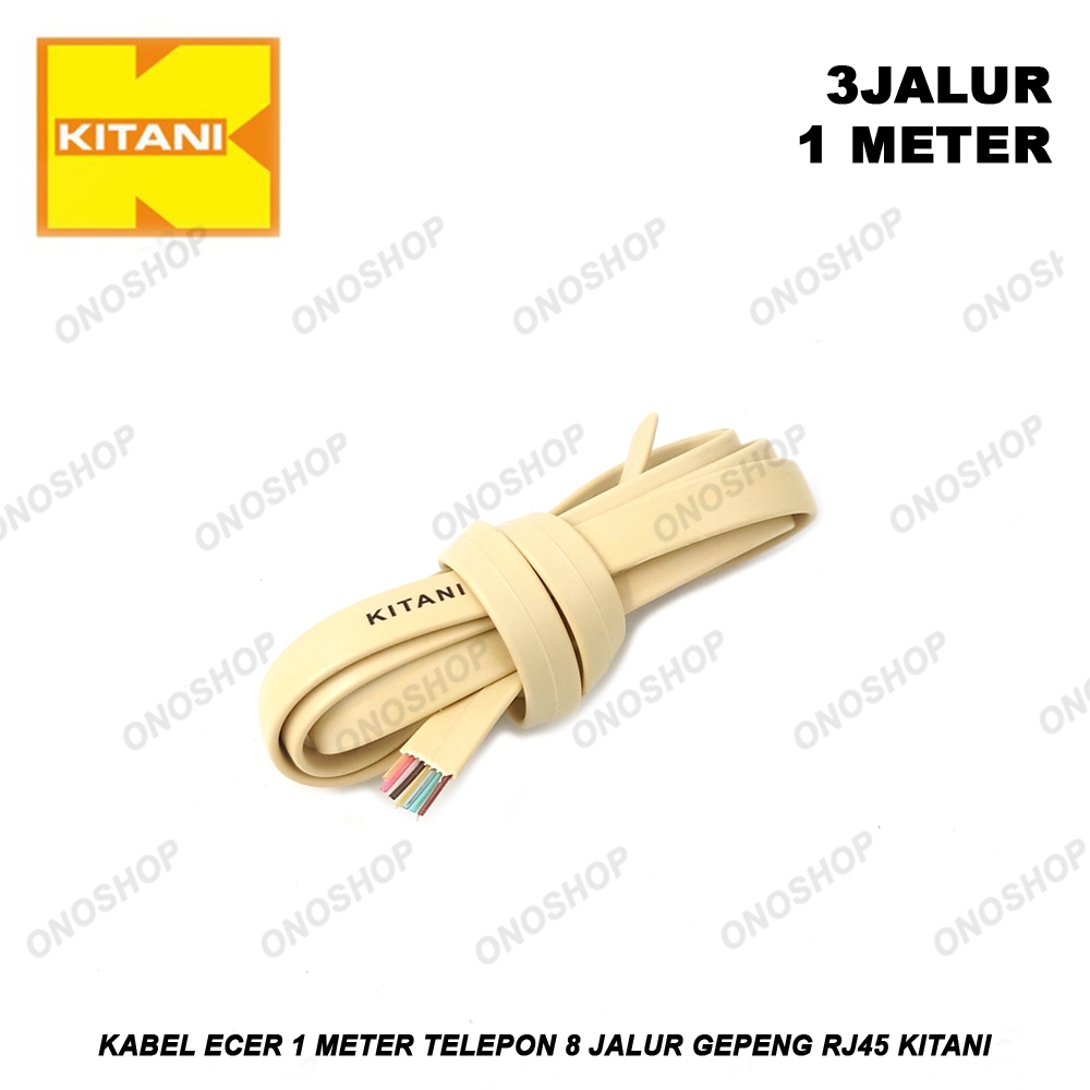 Jual Kabel Ecer 1 Meter Telepon 8 Jalur Gepeng Kabel RJ45 Kitani ...