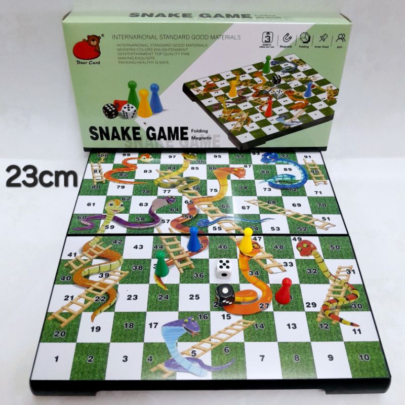 Jual ULAR TANGGA MAGNET Snake Game Folding Magnetic Board Game Snakes ...