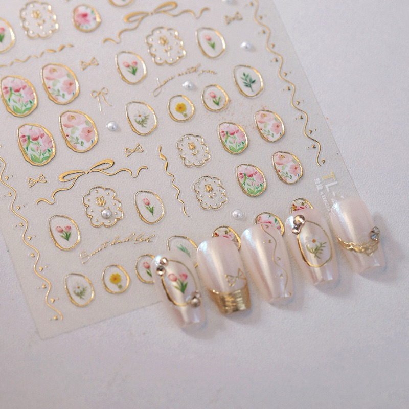 Jual TL-259 Sticker Kuku Tensor 5D Premium Motif Bunga / Nail Art ...
