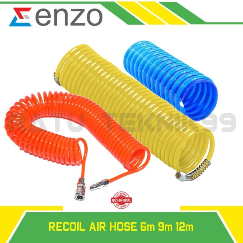 Jual ENZO Selang Spiral Recoil Hose Kompresor Compressor Angin 6m 9m ...