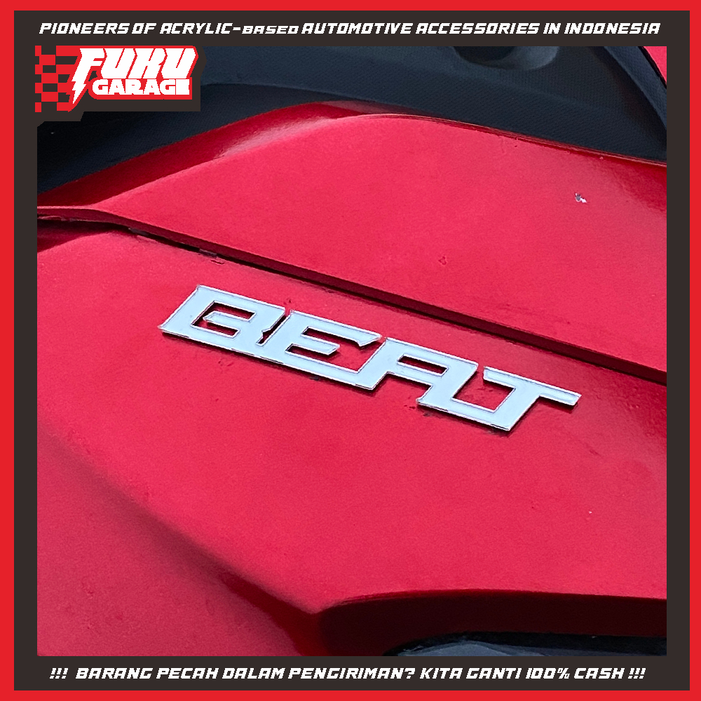 Jual Emblem Honda Beat 2 PCS Logo Timbul 3D Aksesoris Motor Beat Emblem ...