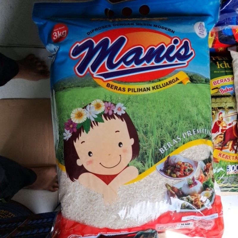 Jual BERAS CAP MANIS 3KG | Shopee Indonesia